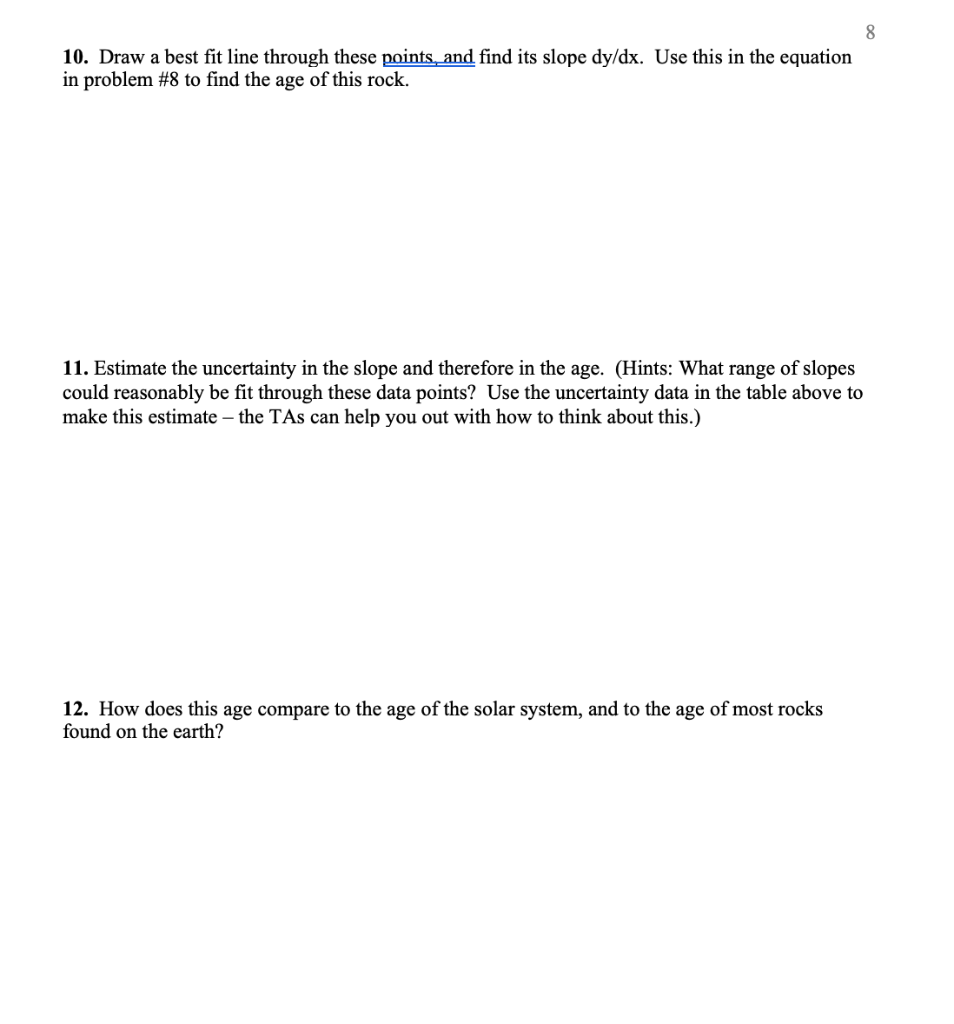 C. Finding the age of a real moon rock. In the above | Chegg.com