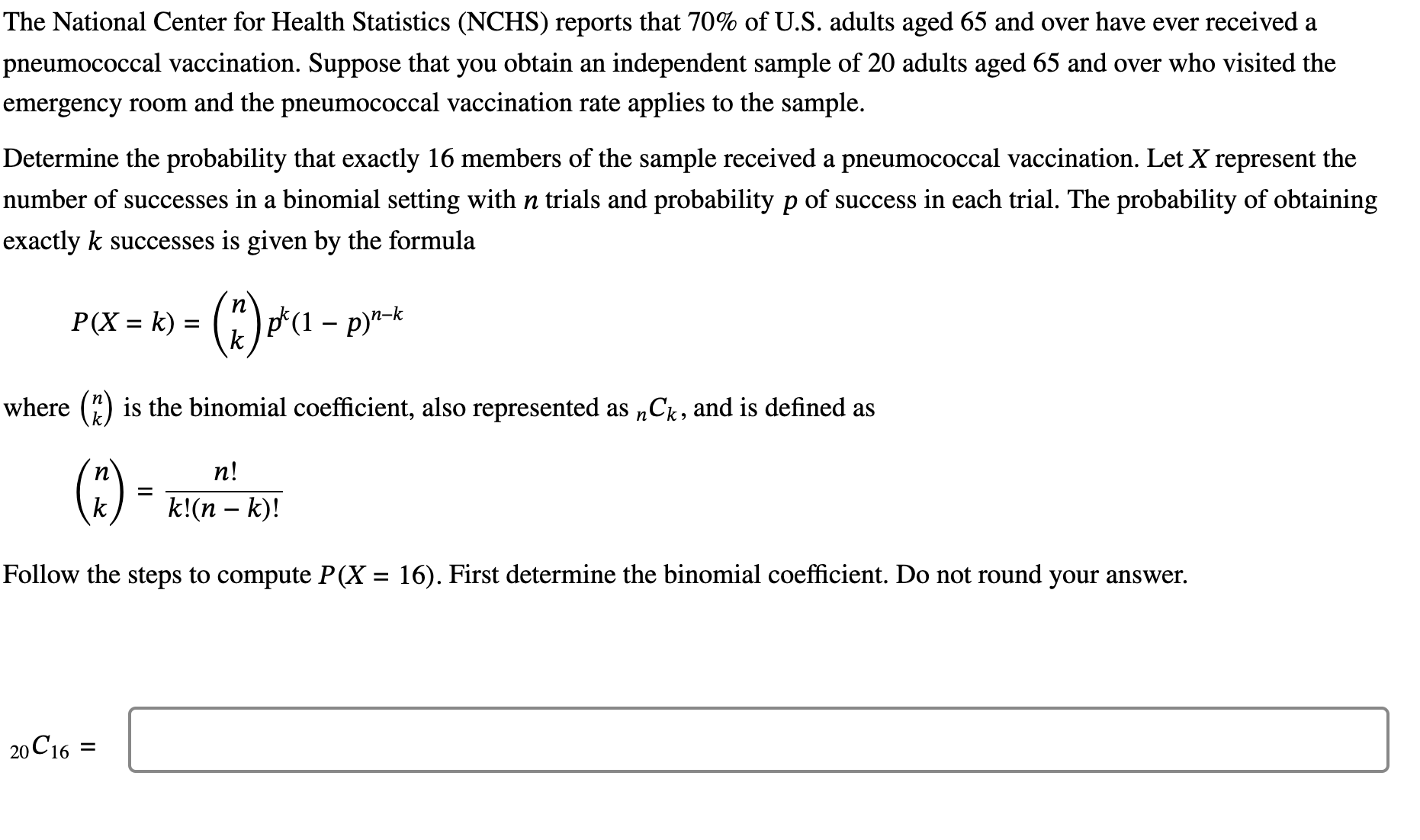 Solved The National Center for Health Statistics (NCHS) | Chegg.com