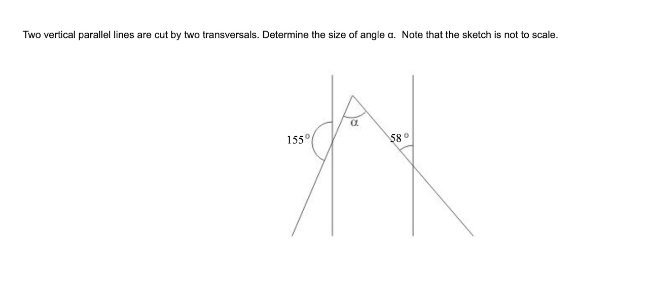 Solved Two vertical parallel lines are cut by two | Chegg.com