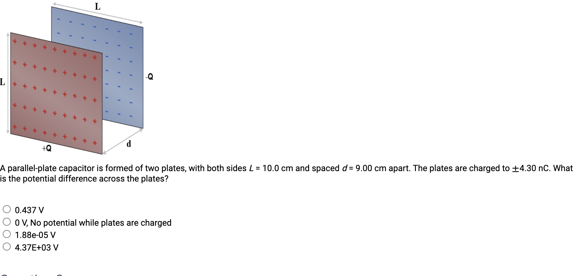 Solved parallel-plate capacitor is formed of two plates, | Chegg.com