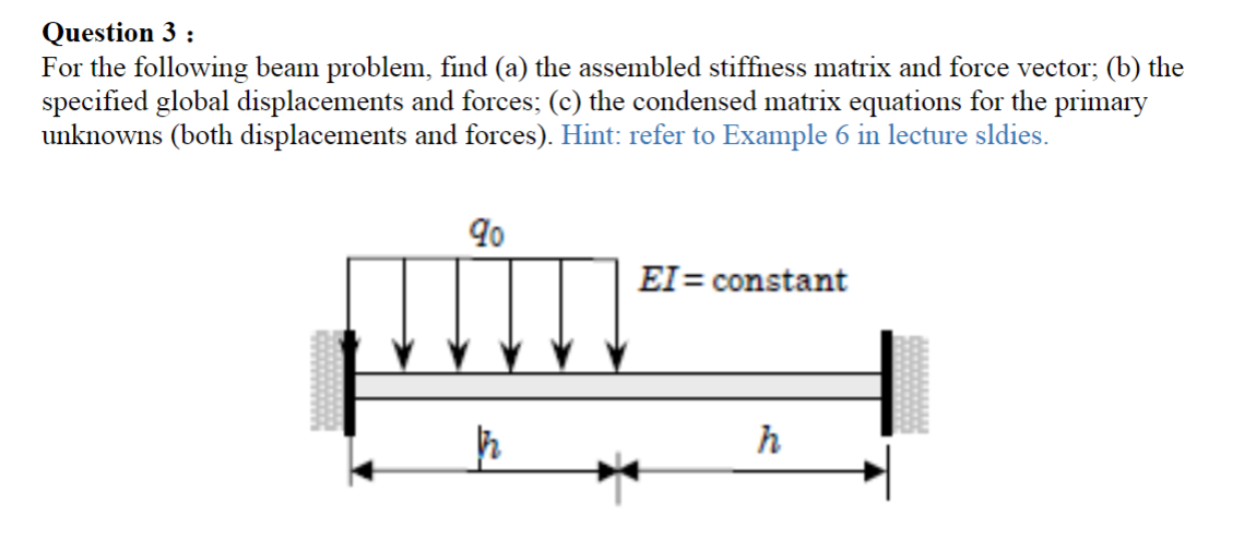 Solved For the following beam problem, find (a) the | Chegg.com