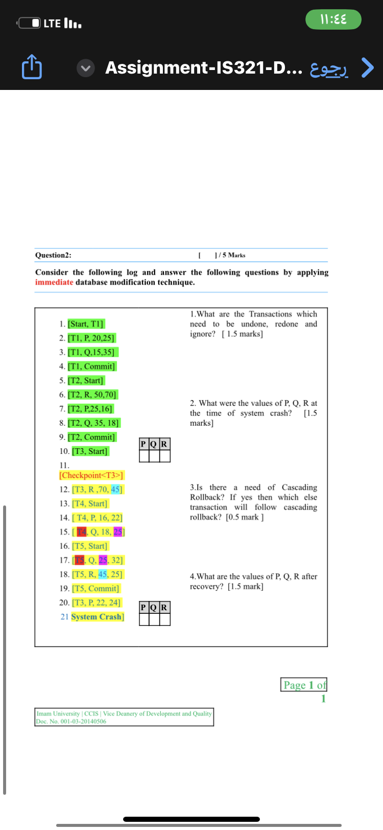 Solved S1: R1(A), R2(B), R3(C), W1(B), W2(C), W3(D), W2(X) | Chegg.com