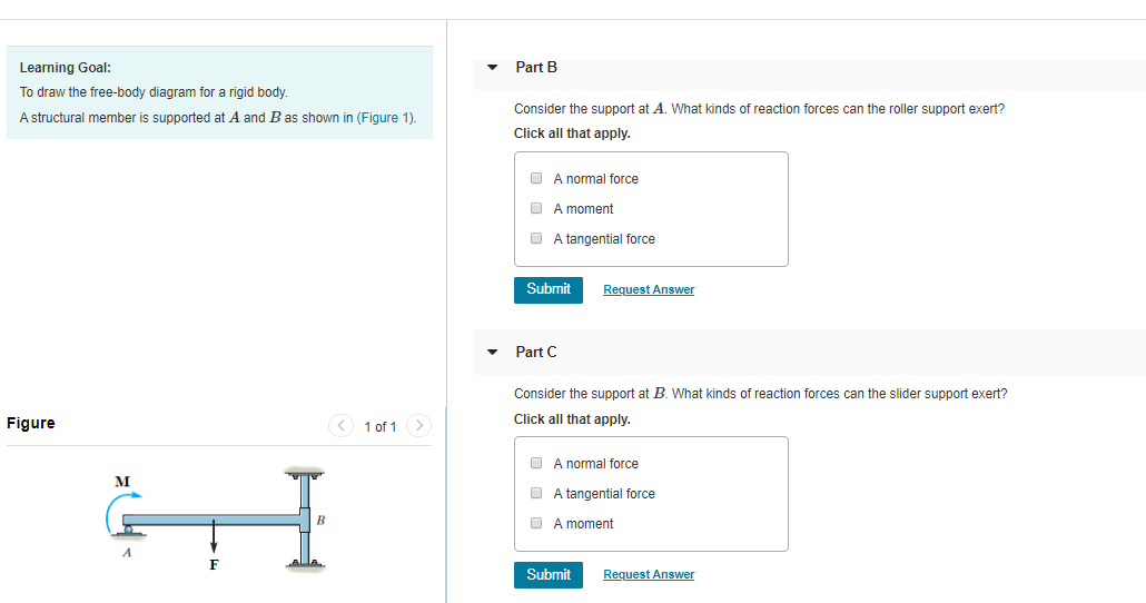Solved Learning Goal: Part B To draw the free-body diagram | Chegg.com