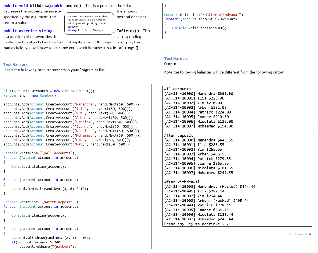 Solved This exercise will be exploring more usage of the | Chegg.com