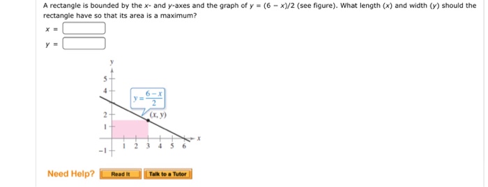 Solved A rectangle is bounded by the x- and y-axes and the | Chegg.com
