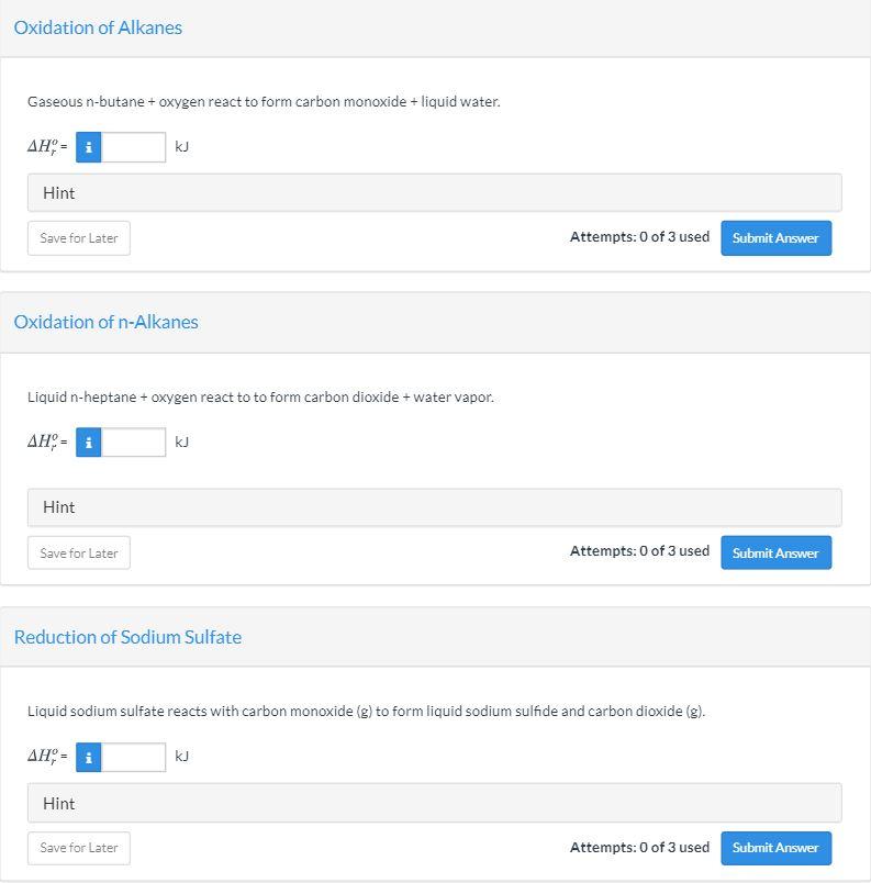 Solved Use tabulated heats of formation to determine the | Chegg.com