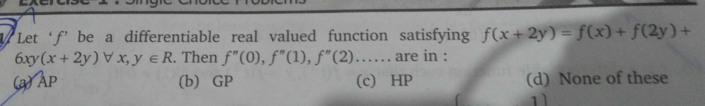 Solved /Let 'f be a differentiable real valued function | Chegg.com Solved /Let 'f be a differentiable real valued function | Chegg.com