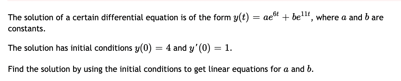 Solved The solution of a certain differential equation is of | Chegg.com