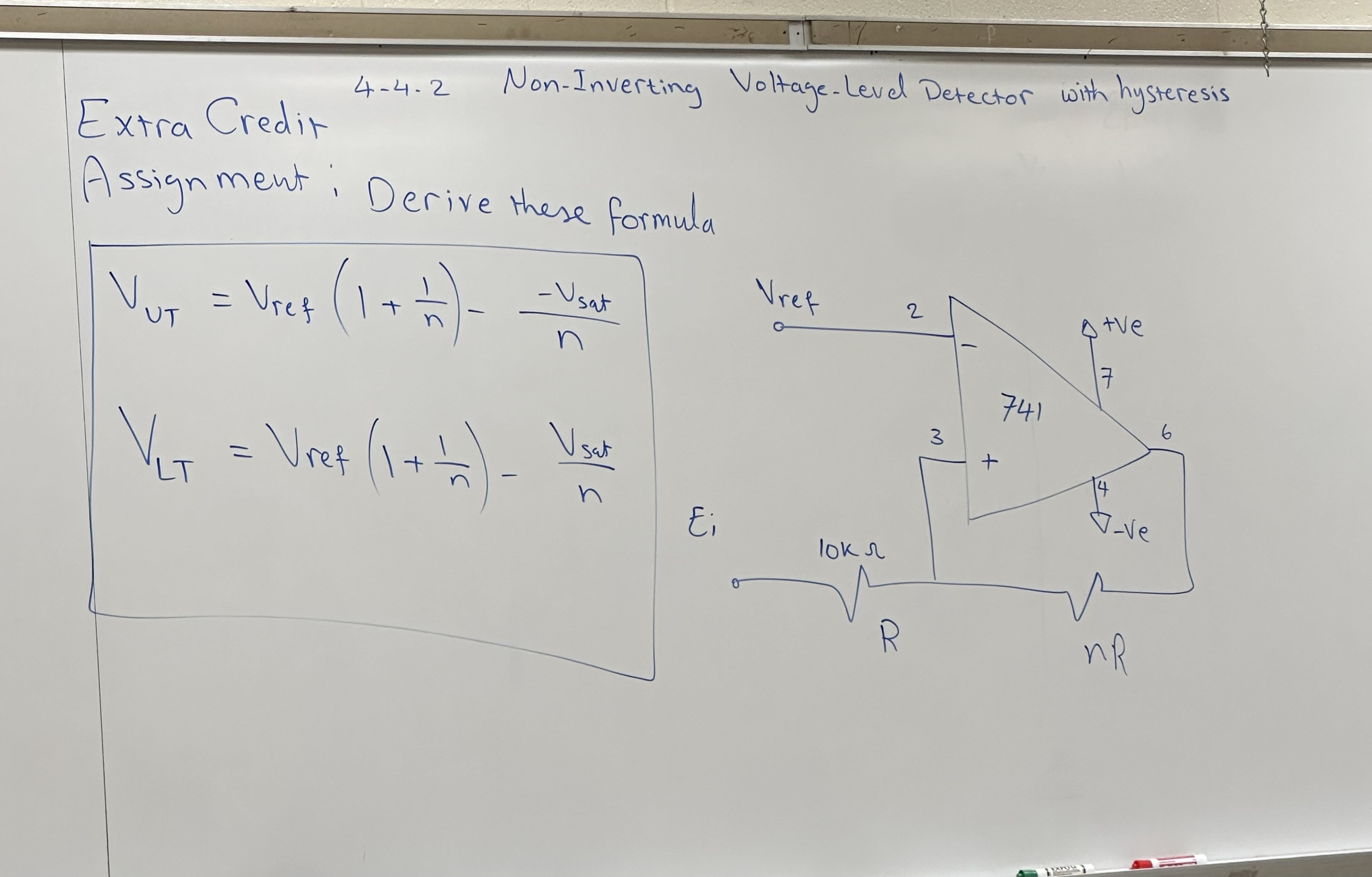 Solved VUT=Vref (1+n1)−n−Vsat VLT=Vref (1+n1)−nVsat | Chegg.com
