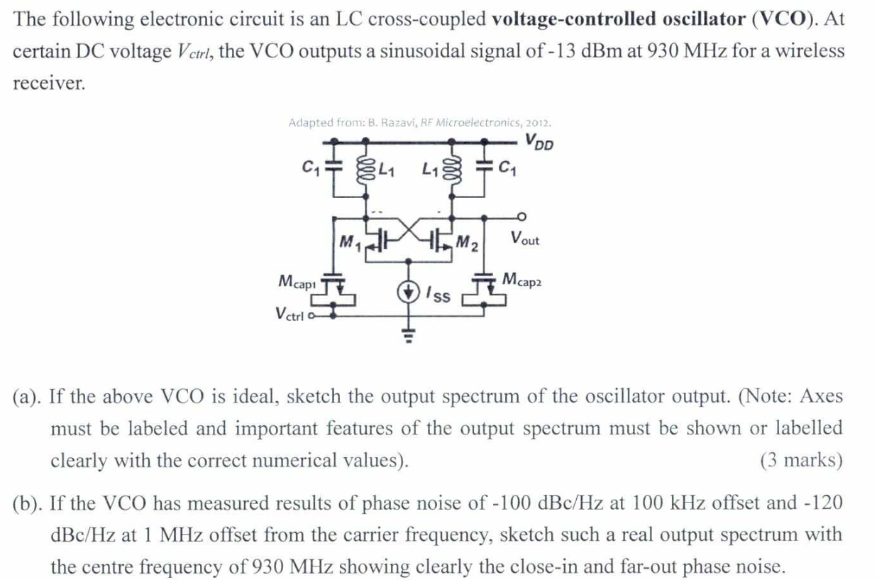The following electronic circuit is an LC | Chegg.com