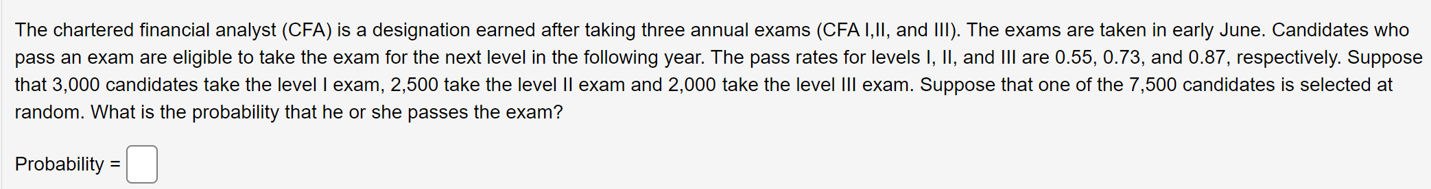 Solved The chartered financial analyst (CFA) is a | Chegg.com