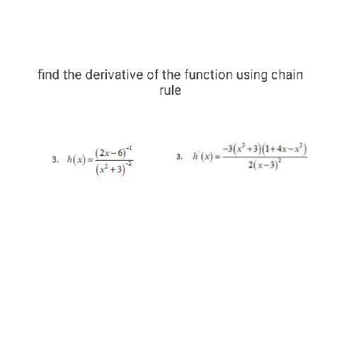 Solved find the derivative of the function using chain rule | Chegg.com