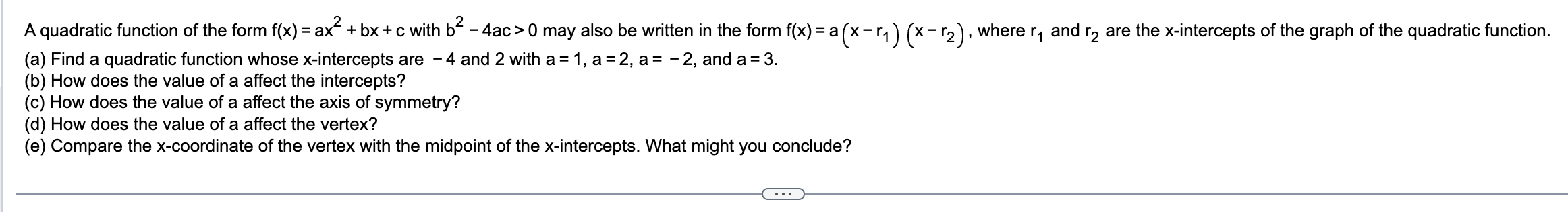 Solved A quadratic function of the form f(x)=ax2+bx+c with | Chegg.com