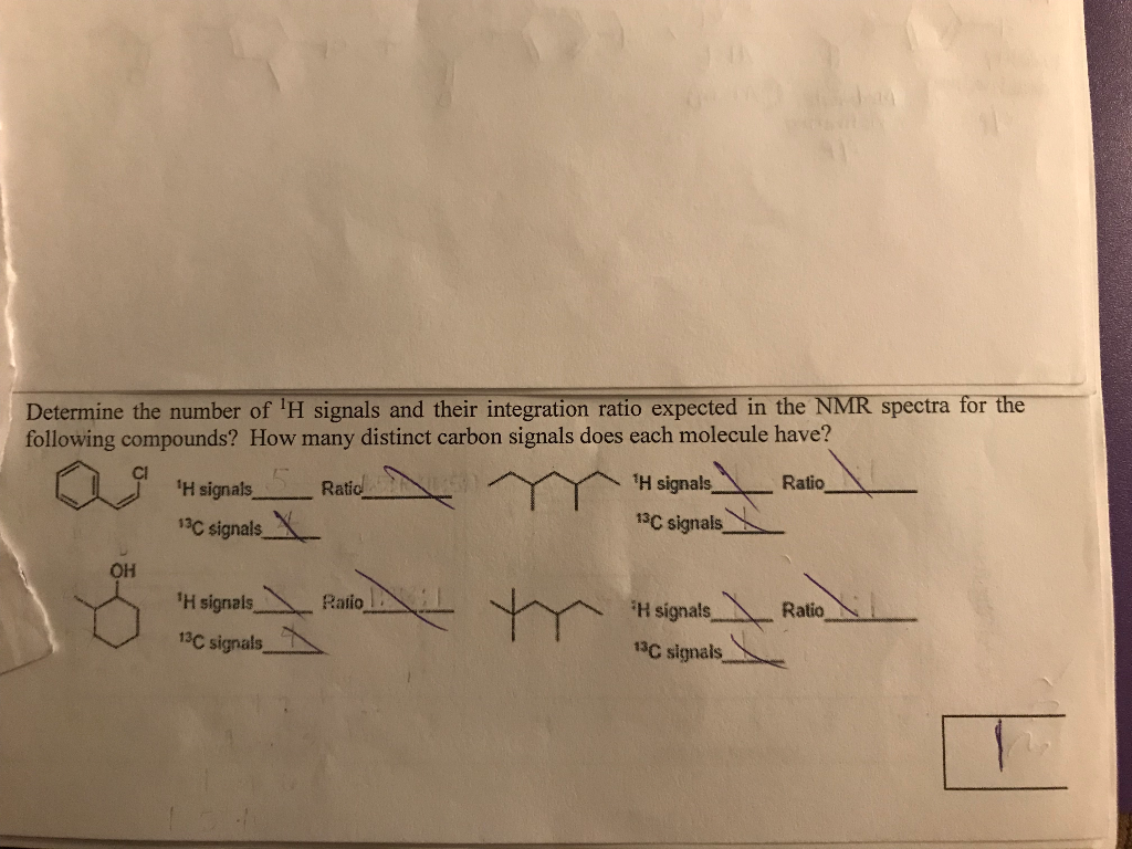 Solved Need help determining the number of signals for 1H | Chegg.com