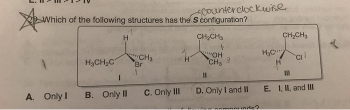 Solved Which of the following structures has the S | Chegg.com