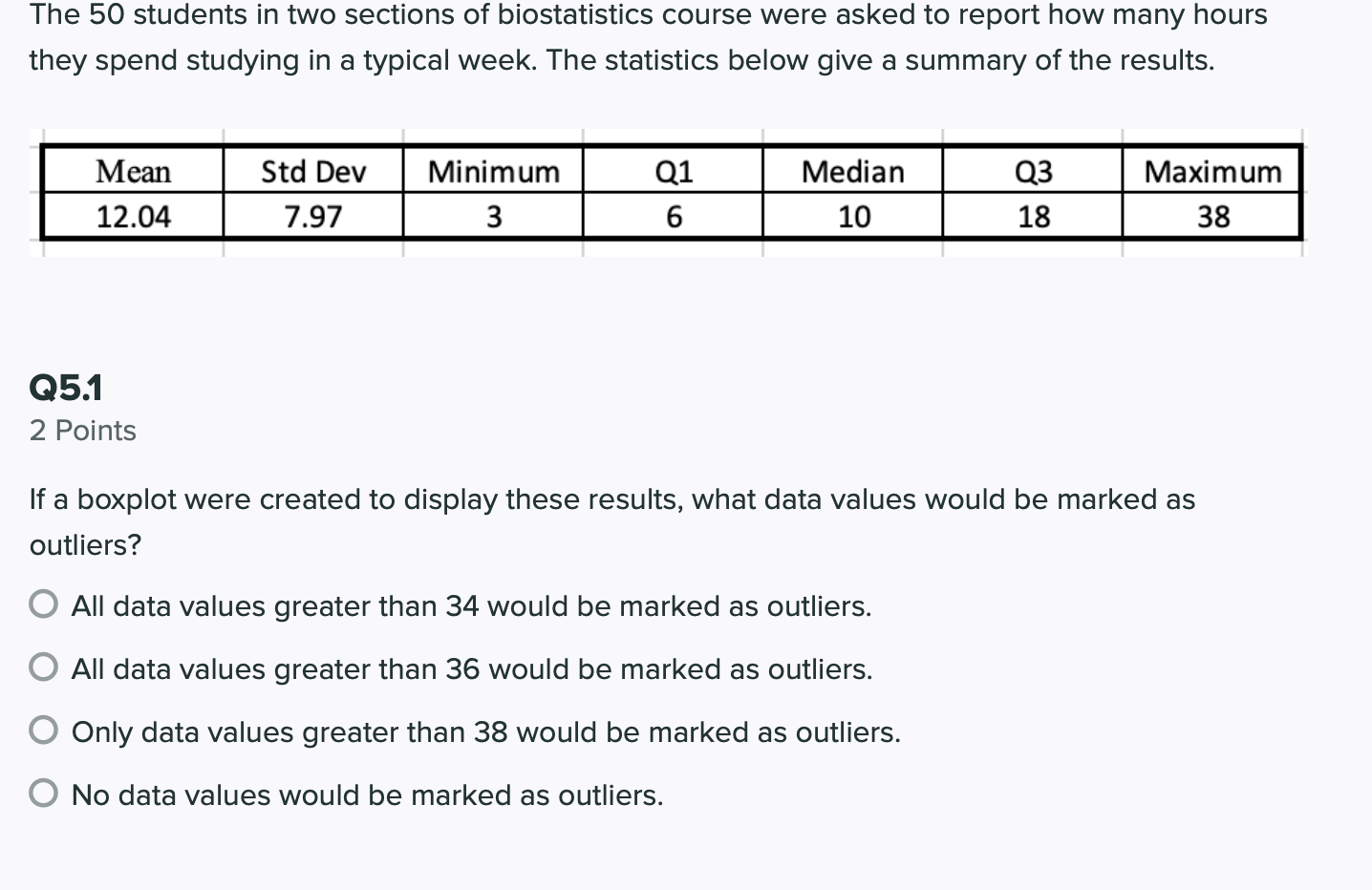 Solved The 50 students in two sections of biostatistics | Chegg.com