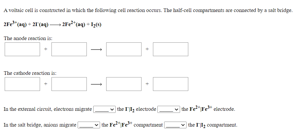 Solved A voltaic cell is constructed in which the anode is a | Chegg.com