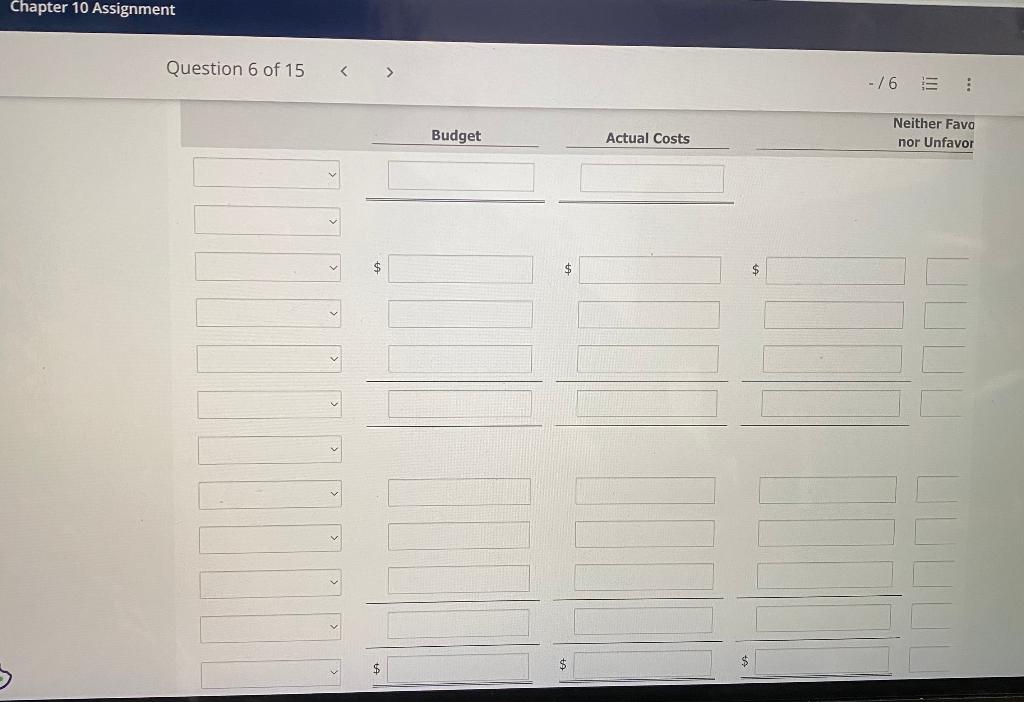 Solved Chapter 10 Assignment Question 6 of 15 −16 Neither | Chegg.com