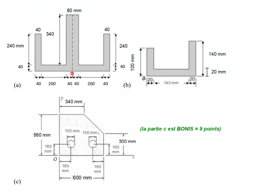 Solved For the sections shown below, find the CG | Chegg.com