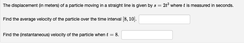 Solved The displacement (in meters) of a particle moving in | Chegg.com