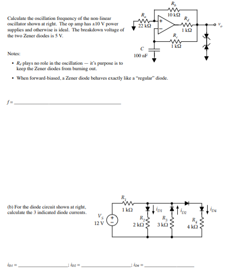 Solved 10 k2 Calculate the oscillation frequency of the | Chegg.com