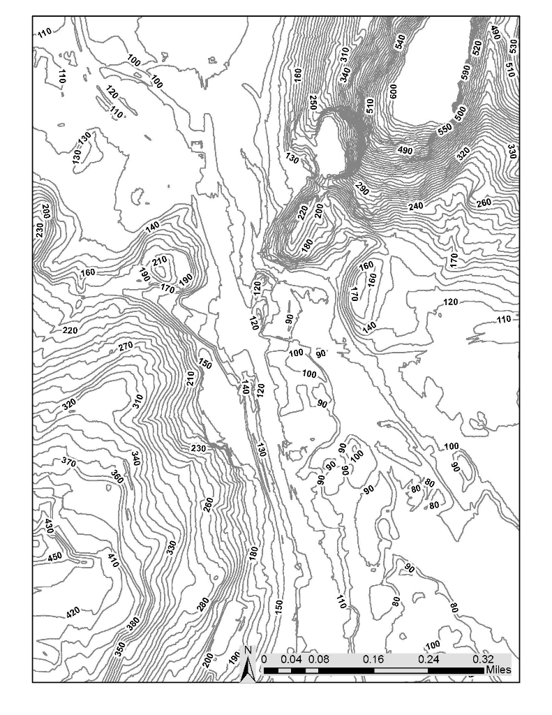 Solved Look at the contour map : On this map identify: | Chegg.com