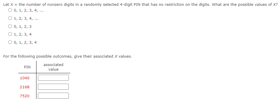Solved Let X= the number of nonzero digits in a randomly | Chegg.com