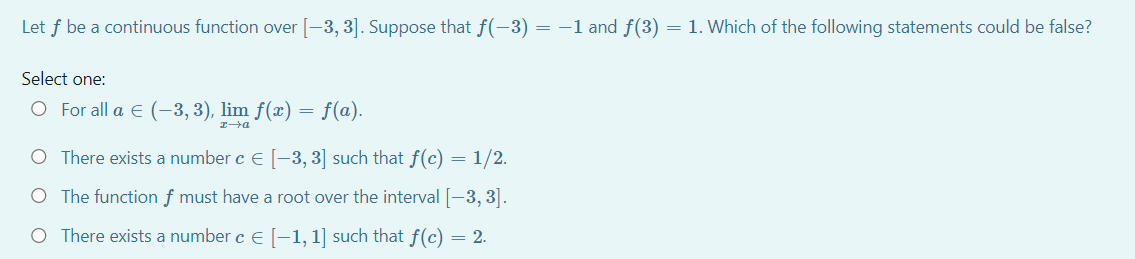Solved Let f be a continuous function over [-3, 3]. Suppose | Chegg.com