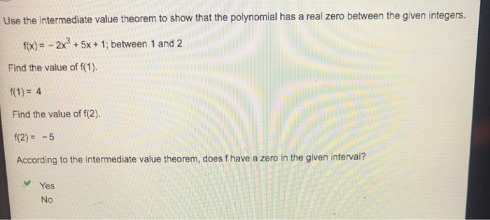 Solved Use the intermediate value theorem to show that the | Chegg.com