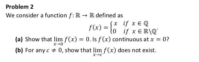 Solved We consider a function 𝑓: R → R defined | Chegg.com