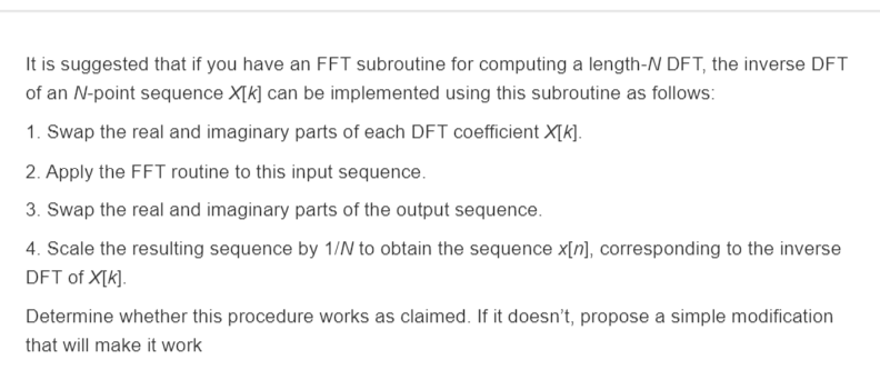 Solved It is suggested that if you have an FFT subroutine | Chegg.com