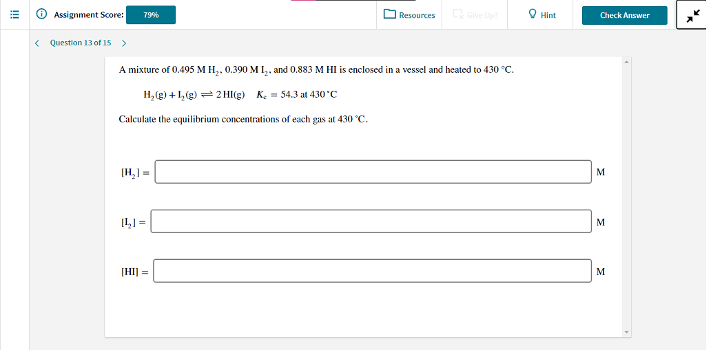 Solved Assignment Score: 79% Resources Give Up Hint Check | Chegg.com