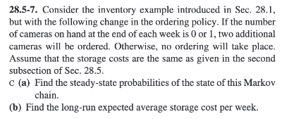 Solved 28.5-7. Consider the inventory example introduced in | Chegg.com