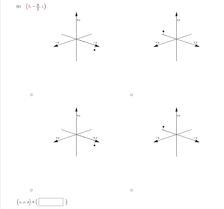 Solved Plot The Point Whose Cylindrical Coordinates Are 6757
