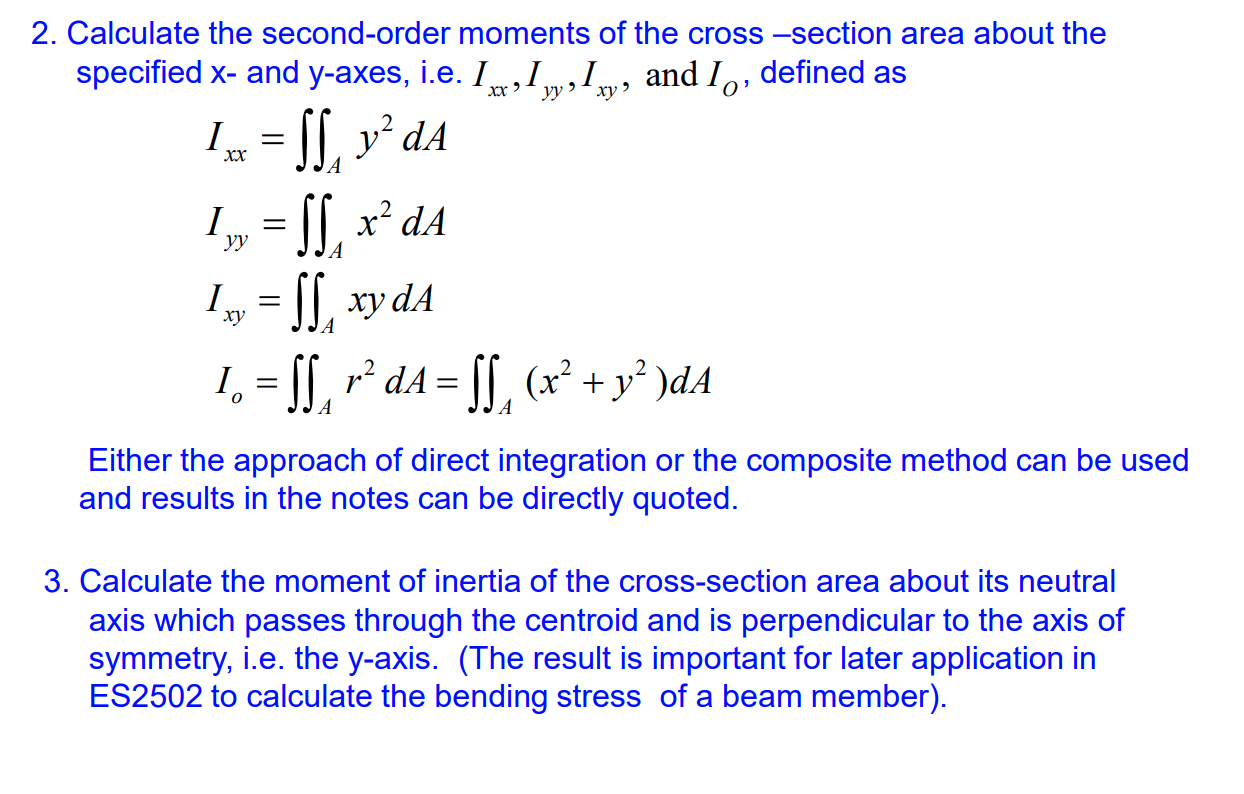 Solved For the T-section below take a = 10cm b= 2cm a a х b | Chegg.com