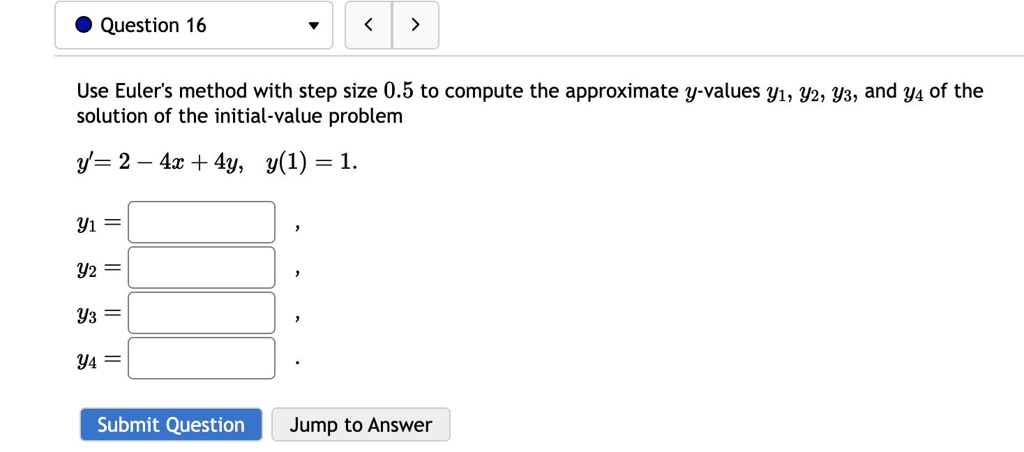 Solved Use Euler's method with step size 0.5 to compute the | Chegg.com