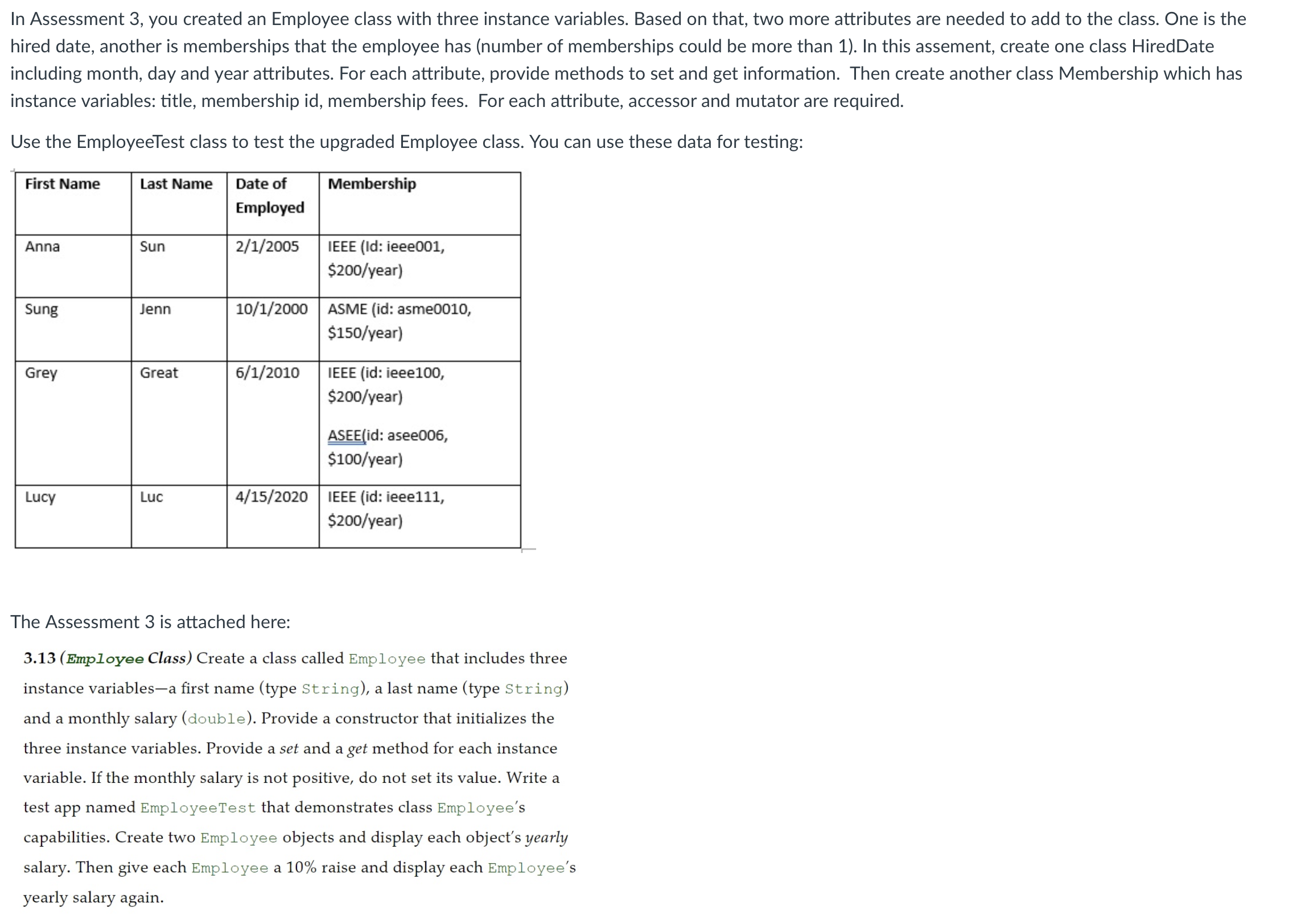 Solved Please follow all the directions above and code in | Chegg.com