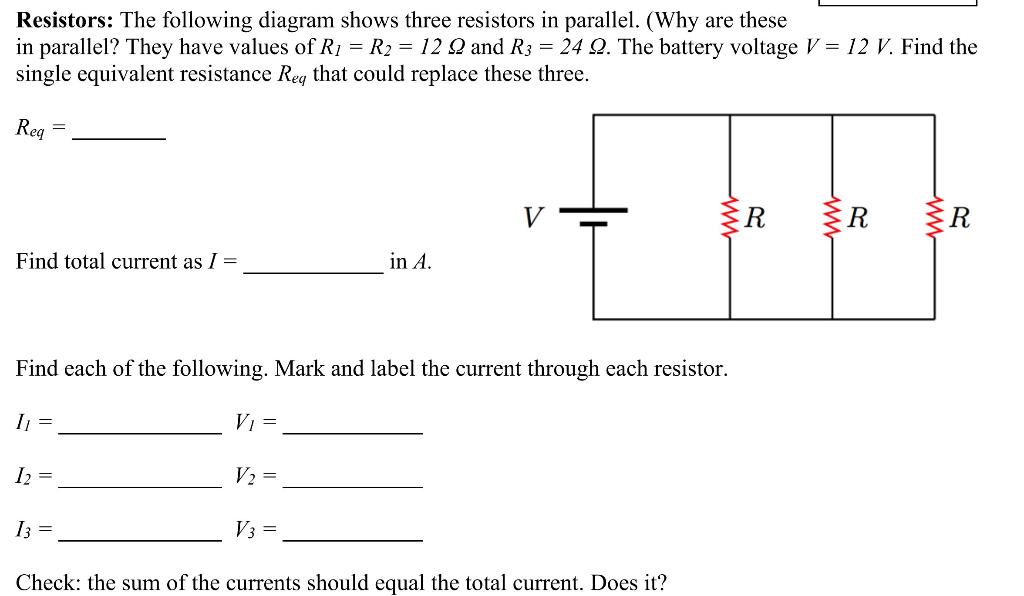 Solved Resistors: The following diagram shows three | Chegg.com