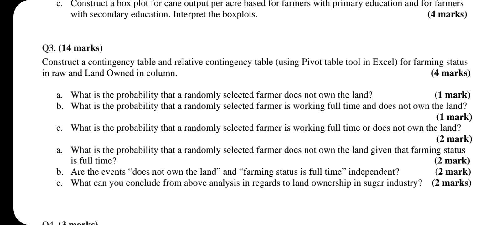 Fiji Farm Survey data set is taken from a survey of | Chegg.com