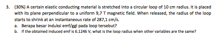 Solved (30%) A certain elastic conducting material is | Chegg.com