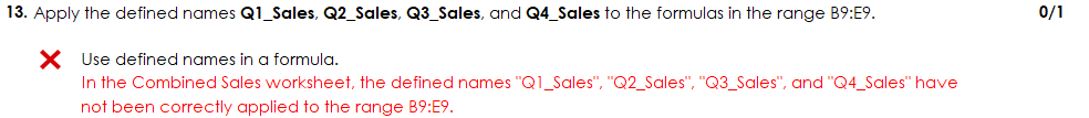 Solved Q: Apply the defined names Q1_Sales, Q2_Sales, | Chegg.com