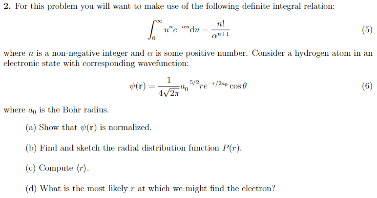 Solved 2. For this problem you will want to make use of the | Chegg.com