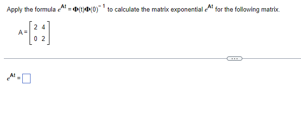 Solved The coefficient matrix A below is the sum of a | Chegg.com