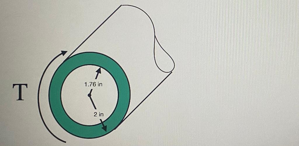 Solved The allowable shear stress for the pipe shown in the | Chegg.com