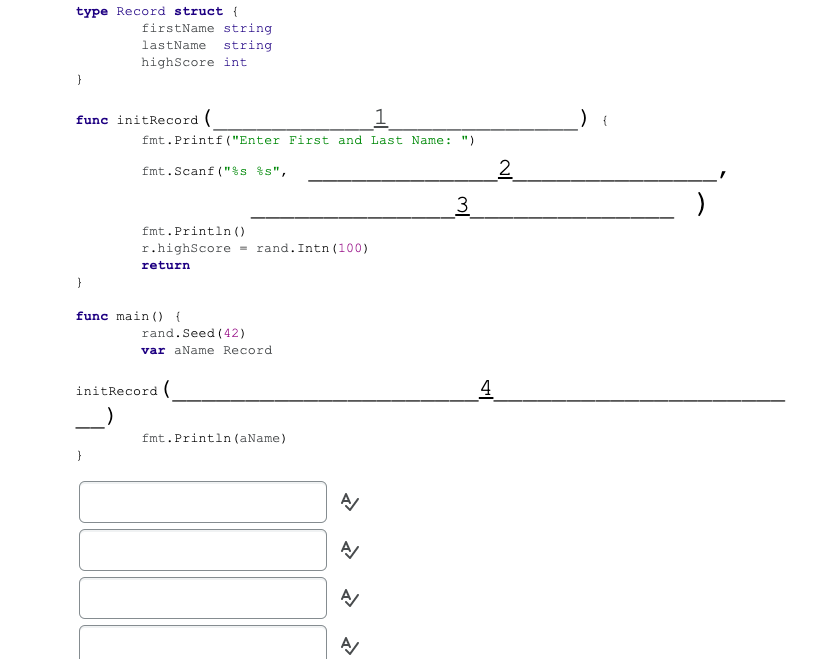Solved Type Record Struct Firstname String Lastname String