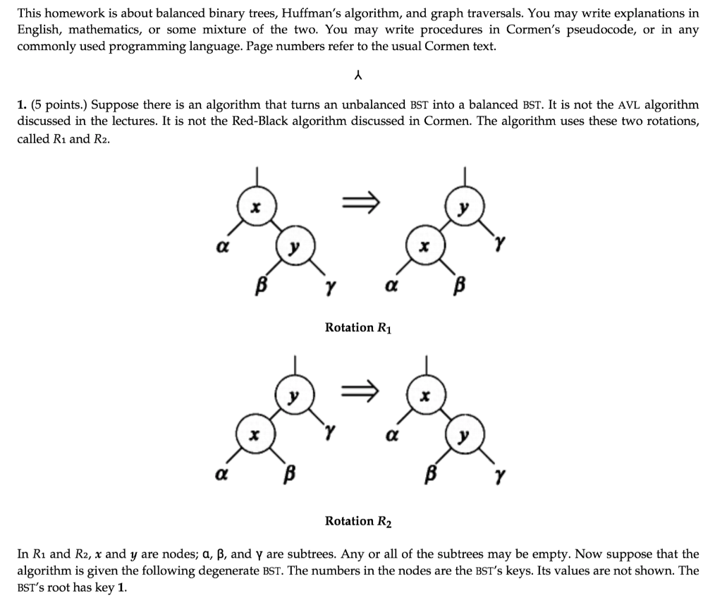 Solved This homework is about balanced binary trees, | Chegg.com