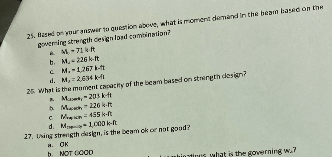 Solved For questions 24.31, please use the figure and | Chegg.com
