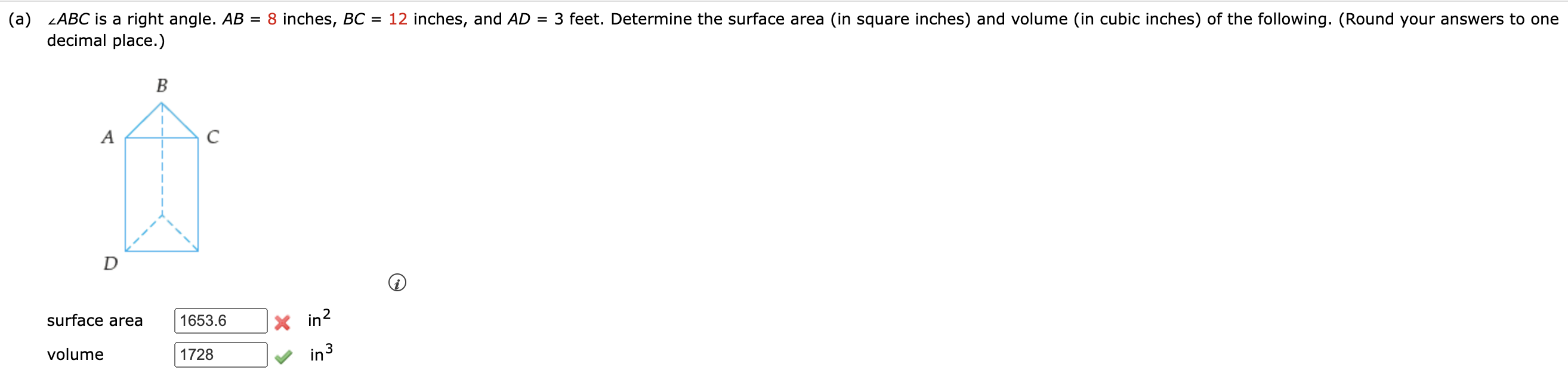 Solved (b) The base is a square. Determine the surface area | Chegg.com