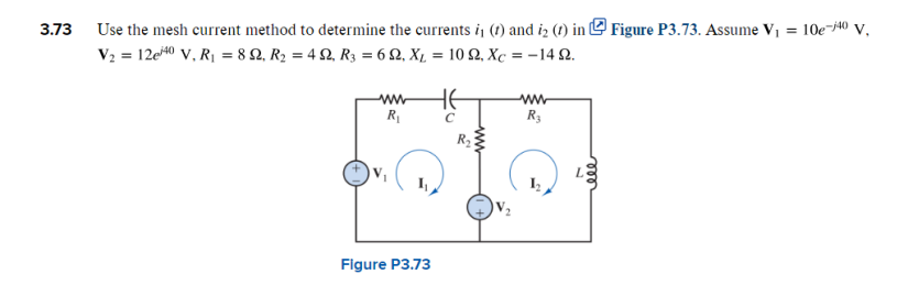 Solved 3.73 Use the mesh current method to determine the | Chegg.com