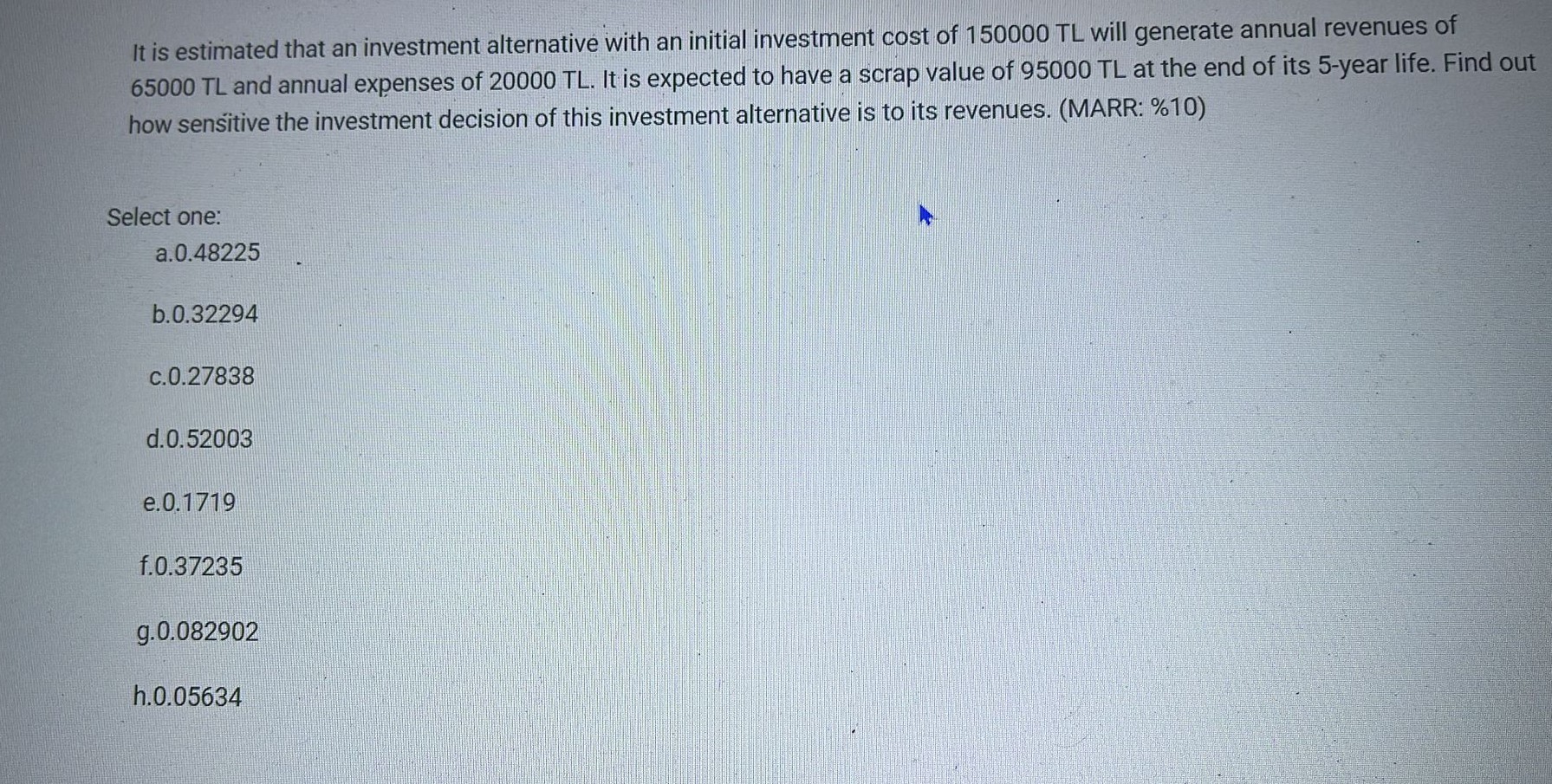 Solved It is estimated that an investment alternative with | Chegg.com